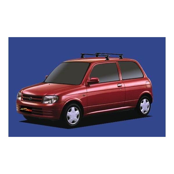 ■適合車種：ダイハツ ミラ○型式：L700V/L710V□ボディタイプ・種類：３ドア車・年式：H10.10〜H14.12─システムキャリア　ベースキット内容─バー：VB4　脚：FFA1　取付キット：TA1※ベースキャリア一台分の組み合わせで...