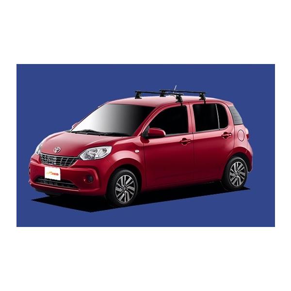 ■適合車種：トヨタ パッソ○型式：M700A/M710A□ボディタイプ・種類：全車・年式：H28.4〜─システムキャリア　ベースキット内容─バー：VB6　脚：FFA1　取付キット：TB1※ベースキャリア一台分の組み合わせです。（スキー、スノ...