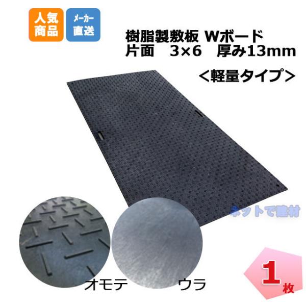 ■メーカー直送商品■注意事項 ・直送品のため返品不可・個人様宛は受付できません。・在庫切れ時はご連絡します軽量Wボード36（規格）W910mm×H1820mm（厚み）総厚13mm　[ベース:8mm、リブ：5mm(片面)]（重量）13kg(±...