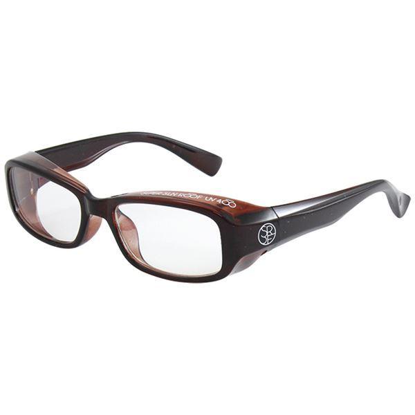 【商品名】 子ども用 PCメガネ ブルーライトカット 紫外線 飛沫対策 形状 KPC-81-3 【クリアブラウン】  [ KPC-81-3 ]