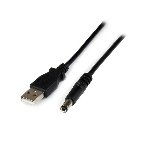 【商品名】 （まとめ）StarTech.com USB-5VDC電源供給ケーブル 1m DCプラグ（外形5.5mm/内径2.5mm） ブラック USB2TYPEN1M 1本 【×5セット】 【ジャンル・特徴】 5V DC機器をUSBポートか...