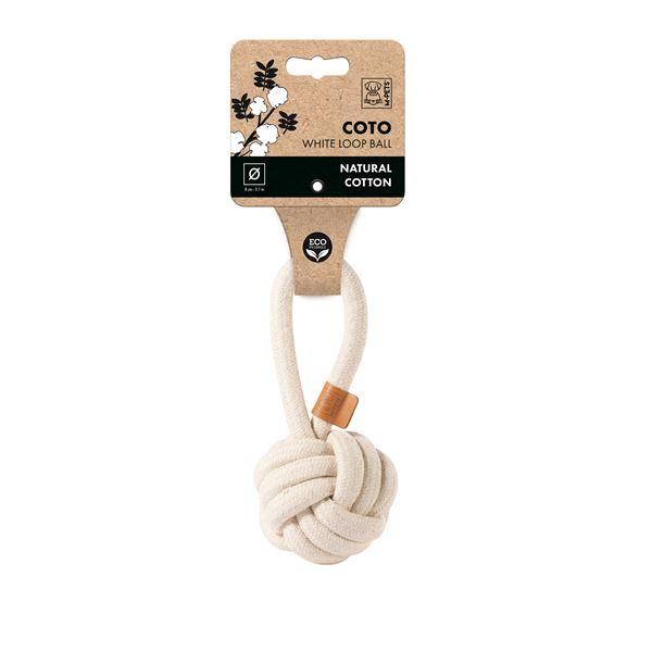 【商品名】 （まとめ） COTOループボール8cm ホワイト （ペット用品・犬用） 【×3セット】 【ジャンル・特徴】 子犬の初めてのおもちゃにも！シンプルなコットンロープトイ