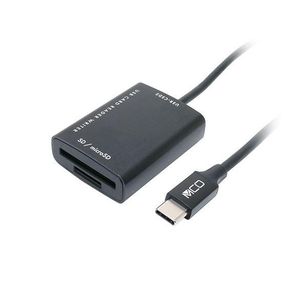 【商品名】 MCO SD microSDカードリーダ Type-C 70cm USR-CSD2／BK 【ジャンル・特徴】 SDカードとmicroSDが同時に使える [ USR-CSD2/BK ]
