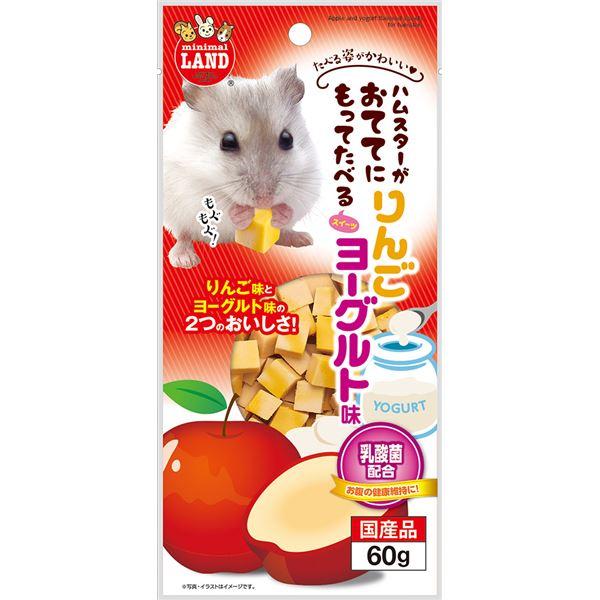【商品名】 （まとめ）マルカン おててにもってたべるスイーツ りんごヨーグルト味 60g ハムスターフード 【×10セット】 【ジャンル・特徴】 食べる姿がかわいい！