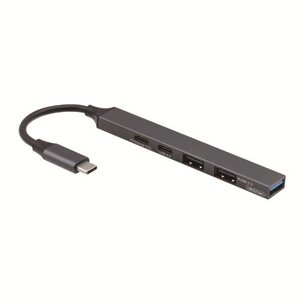 【商品名】 Digio2 Type-C USB3.2Gen1+2.0 5ポートハブ [STIX] UH-C3445GY 【ジャンル・特徴】 極薄7.4ｍｍのアルミボディの5ポートハブ。 [ UH-C3445GY ]