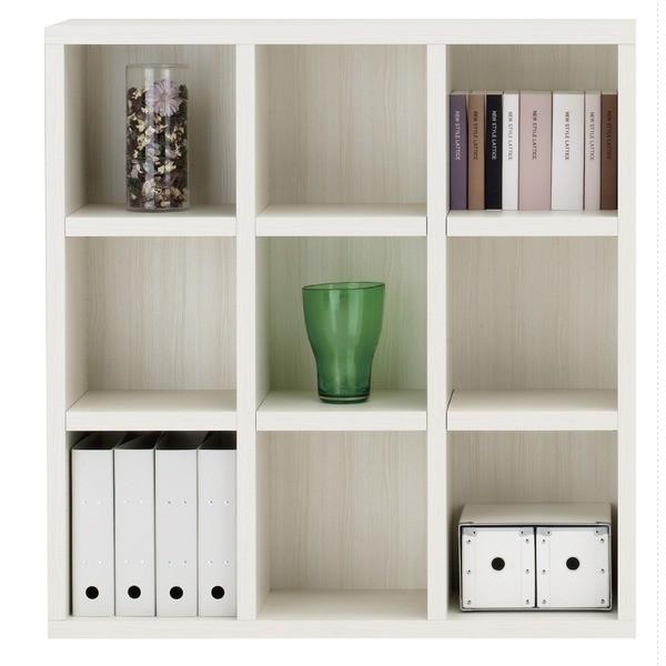 【商品名】 フナモコ ラチス ミドルタイプシェルフ 【幅110×高さ114cm】 ホワイトウッド FHS-110L 日本製  【ジャンル・特徴】 大容量収納のシンプルなラック（リビングやオフィスに）（国産） [ FHS-110L ]