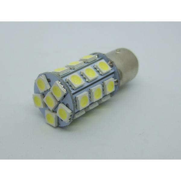 SMD-LED 27個搭載のＬＥＤテールランプ／ストップランプ のダブル球のバルブです。周辺と後方にSMD LEDが搭載されているので全方向に明るいです。２フィラメント（テールランプとストップランプ、１２Ｖ　３５/５Ｗ　２７/８Ｗおよび２１...