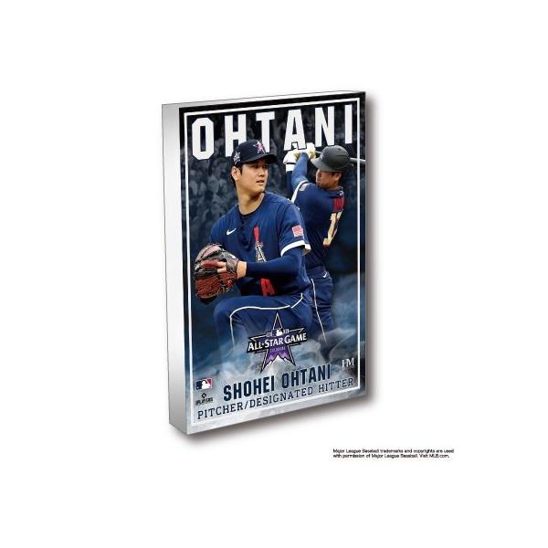 『MLBオールスターゲーム2021大谷翔平初出場記念　アクリル3Dブロック』です。全面の透明なガラスにピッチャー大谷、後にバッター大谷の写真を配した3Dになっています。(Shohei Ohtani BlocKart)ロサンゼルス・エンジェル...