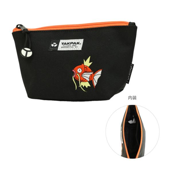 ポケモンとYAKPAKがコラボした舟形ポーチです。小物入れや化粧品ポーチ、グッズ収納などいろいろな用途で使用できます◎キャラクターの刺繍入りでかっこいい♪【仕様】サイズ：約W200×H120×D75mm材質：ポリエステルPoKeMon　キャ...