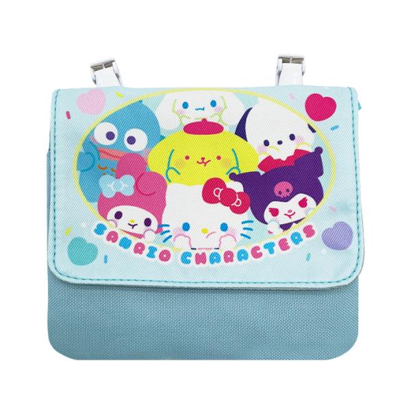 サンリオキャラクターズデザインのショルダー付きクリップポケットです。ポケットがないズボンやスカートでもクリップで簡単取り付けできる！ハンカチやティッシュ、マスクなど小物を収納するのに便利♪ショルダー付きなので肩から掛けて使うこともできます◎...