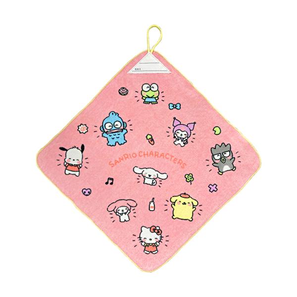 フックなどにかけられるループ付きのタオルです。オモテ面にはクラスや名前が書けるネームタグ付き◎新学期や新入学の準備やプレゼントにもおすすめです◎【仕様】・サイズ：約W340×H340mm・材質：綿100%ハンカチ　ミニタオル　雑貨　こども　...