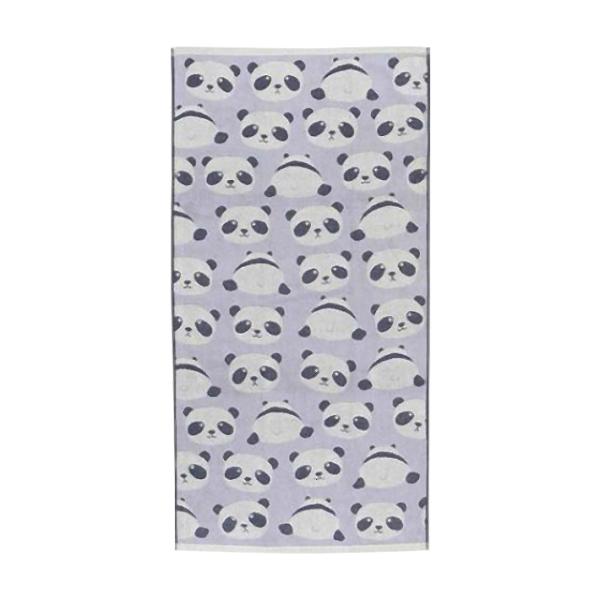パンダフェイスが可愛いバスタオルです。ふんわりとやわらかく吸水性抜群♪バスタオル・フェイスタオル・ウォッシュタオルのサイズがあるので同じ柄で揃えるのもおすすめ◎【仕様】本体サイズ：約W600×H1200mm材質：綿100％たおる　部活　海水...