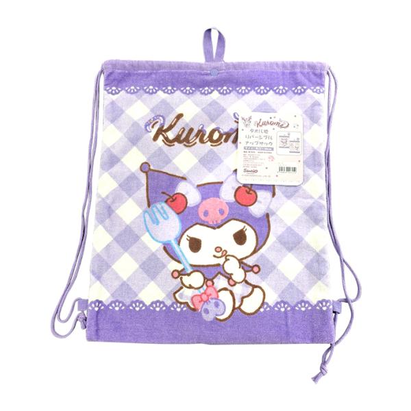 通園・通学で大活躍のリバーシブルナップサックが登場♪壁や机の横のフックなどに掛けられて便利◎タオル地素材なので濡れても乾きやすく、衛生的に使うことができます◎【仕様】本体サイズ：約W320×H400mmパッケージサイズ：約W215×H330...