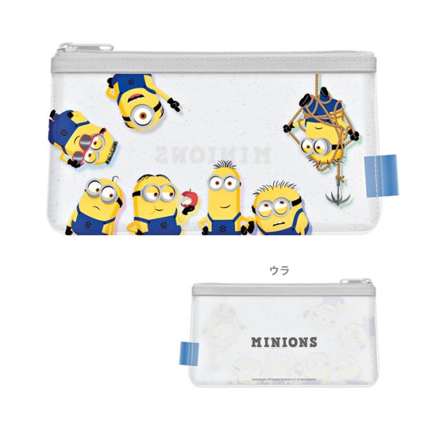 ミニオンズのペンケースが登場！クリア素材なので中身が見やすい♪薄型で持ち運びしやすいサイズ感で学校や趣味の時間などにぴったりです◎【仕様】本体サイズ：約W190×H110×D30mm材質：PVC重量：約65gME4　グッズ　アニメ　映画　ペ...