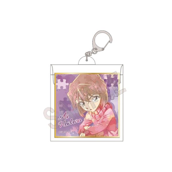 手のひらサイズの色紙キーホルダーが登場！色紙だけ取り出して飾ることもできます♪【仕様】本体サイズ：約W82×H92mmパッケージサイズ：約W90×H165mmかわいい　おしゃれ　女の子　ミニキャラ　キャラクター　プレゼント　灰原哀※商品写真...