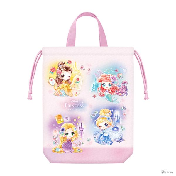 ディズニープリンセスの新入学用品が登場！シューズを入れるのにぴったりな巾着タイプです。内側にネームタグがついているので安心◎新学期や新入学の準備やプレゼントにもおすすめです◎【仕様】サイズ：約W240×H300×D70mm材質：ポリエステル...