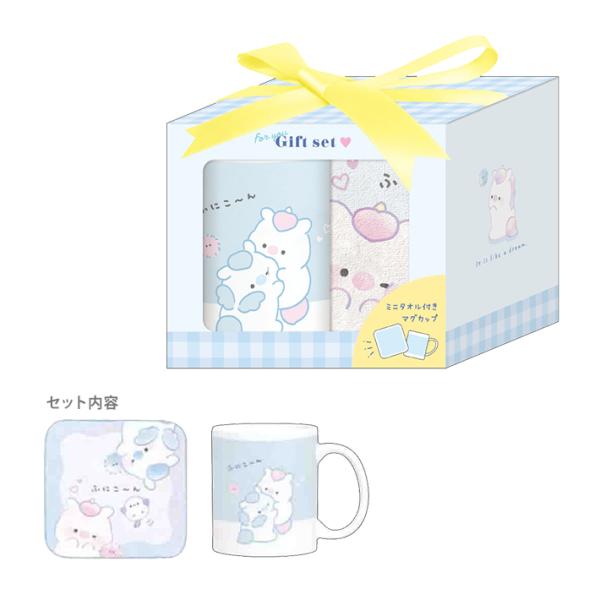 たっぷり入る大きめマグカップとフルカラー印刷のミニタオルがセットになっています。リボン付きのかわいいパッケージでプレゼントやギフトにピッタリ♪【セット内容】・マグカップ×1・ミニタオル×1【仕様】マグカップサイズ：約φ80×H96mmミニタ...