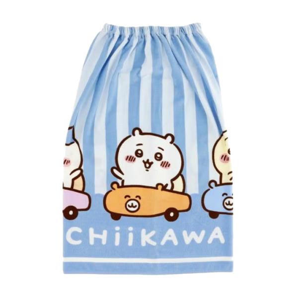 ゴムとスナップでスカートやポンチョのように使える巻きタオルです。お風呂上りや水泳の後などのお着替えにさっと巻けて便利♪制菌加工で細菌の増殖を抑制。お子様にも安心してお使い頂けます。【仕様】サイズ：約W800×H1100mm材質：ポリエステル...