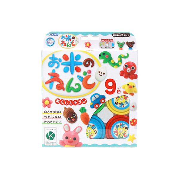 グッドデザイン受賞！3歳以上お米のねんどは「米粉」・「塩分」・「水」でできています。アレルギーの心配が少なく安心して遊ぶことができます。【セット内容】お米のねんど 9色(赤・黄色・緑・青・ピンク・オレンジ・茶色・黒・白)各30g【仕様】対象...