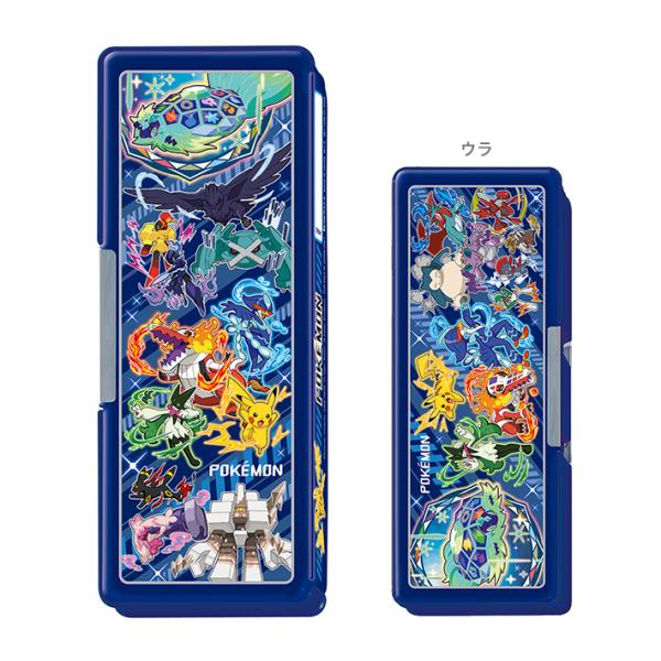 ポケットモンスターの新入学にピッタリの文具が登場！キラキラのホログラム仕様！両面開きで使い勝手抜群の筆入れです！【カラー】・ホログラム　テラパゴス柄(487729001　4901772184676)【仕様】本体サイズ：約W95×H245×D...