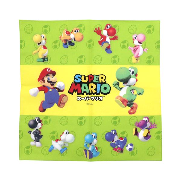 マリオのキャラクターが並んだにぎやかなデザインのランチクロスです。ゆったりサイズでランチクロスとしてお弁当の下に敷くのはもちろん、お弁当箱を包むのにもご使用いただけます。薄手で乾きやすいので毎日のお洗濯もしやすくて便利です◎入学や新年度の準...