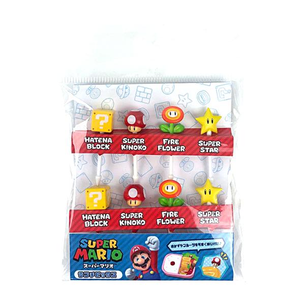 スーパーマリオのランチピックが登場！お弁当をかわいくデコレーションできるピック♪ピックに刺すことで食べやすくなるので、お弁当にはもちろんお家の食卓で使っても◎【仕様】内容：4種×各2本入(8本入)パッケージサイズ：約W95×H130×D10...