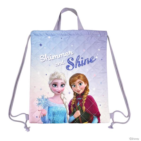 アナと雪の女王のキルトナップサックが登場！キルト仕様で使いやすい！持ち手付きなので机のフックに引っ掛けたり、手提げとして使ったりできます♪内側には便利なネームタグ付き◎入学や新年度の準備にピッタリです♪【仕様】本体サイズ：約W320×H39...