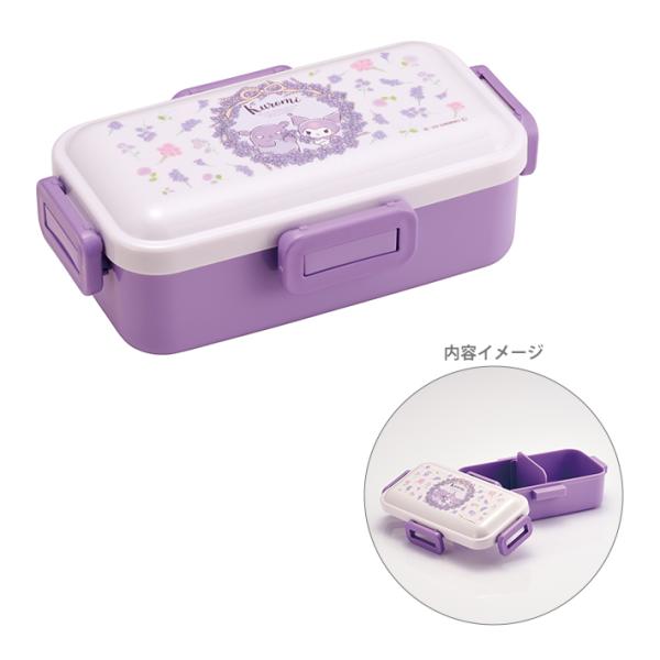 クロミの絵柄がキュートなランチグッズの登場です♪ドーム型のフタでふんわりとご飯やおかずが詰められる♪高い仕切付きでおかずが片寄りにくく、4点ロックの密封式で汁漏れもしにくい◎入れ分けに便利な仕切り付きで、用途に合わせて使い分け出来ます♪【仕...