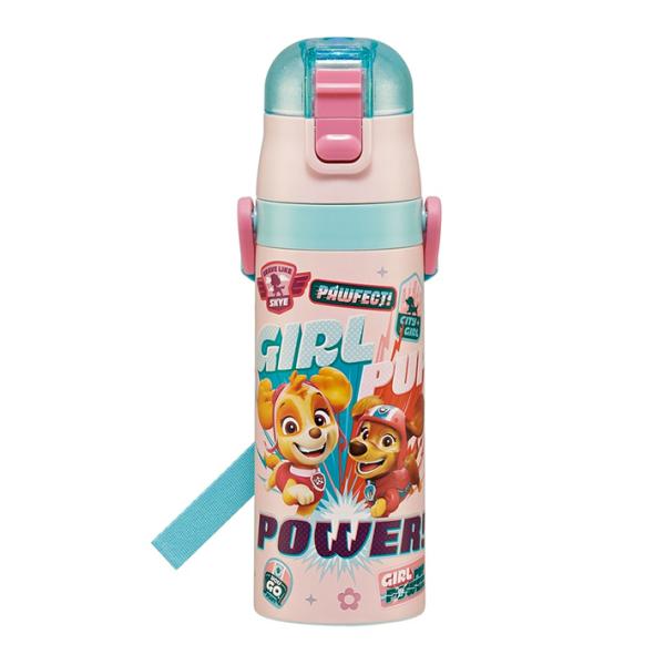 ロック機能付きのワンプッシュ水筒が登場♪ダイレクト式でそのまま飲めるキャップユニットです。ワイド口径で氷が入れやすい◎【仕様】本体サイズ：約φ68×H230mm容量：470ml保冷効力：8度以下（6時間）ショルダーベルト、ネームプレート付保...