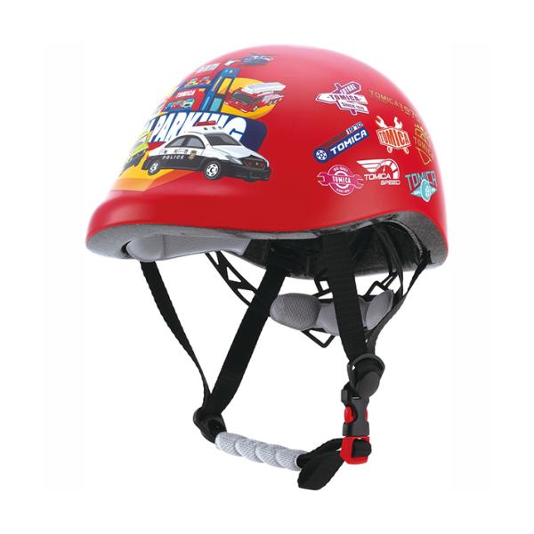 乗り物に乗るときの必需品!SGマーク付きの子供用ヘルメットです。お子様の頭部を守る厚みのある衝撃吸収ライナー付き！ダイヤル式のアジャスターで細かなサイズ調節が可能◎着脱しやすいワンタッチバックル◎洗えるインナーパッドでお手入れが簡単◎軽量設...