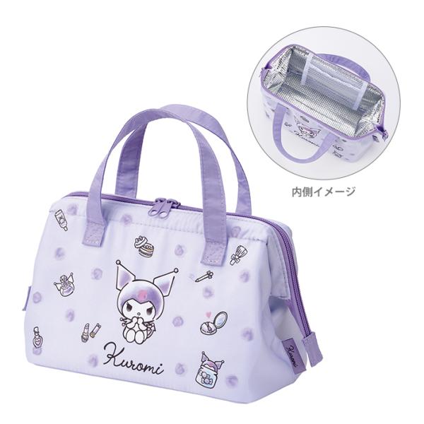 がま口で開閉しやすいＷファスナー式のランチバッグ！内側はアルミ蒸着仕様と保冷剤を入れられるメッシュポケット付きで中身が傷みにくい♪手提げ用の持ち手が付いているので、ちょっとしたお出かけに小物を入れて使っても◎【仕様】本体サイズ：約W220×...