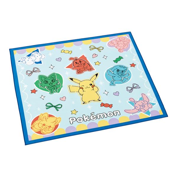 お弁当箱を包んだり、ランチョンマットにもなる便利なランチクロスです◎薄手で乾きやすいのも嬉しい！【仕様】サイズ：約W430×H430mm材質：綿100％日本製子供　こども　キッズ　かわいい　おしゃれ　ポケットモンスター※商品写真はサンプルの...