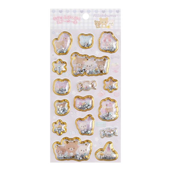 サンエックスキャラクターのシールが登場！キラキラした金縁とカプセルの中にスパンコールが入った豪華なシール♪シール手帳はもちろん、お手紙や小物、プレゼントのデコレーションとして使っても◎【仕様】パッケージサイズ：約W95×H200×D7mm材...