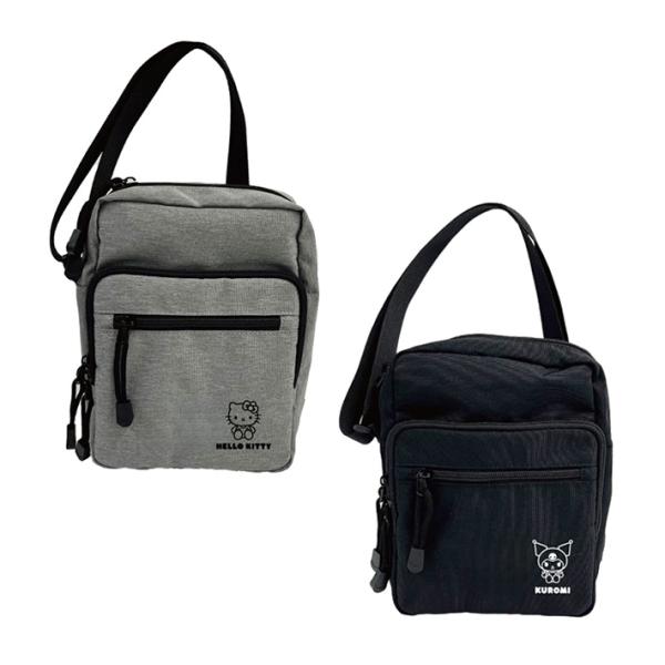 サンリオキャラクターズのバッグシリーズが登場♪シンプルなデザインがおしゃれなショルダーバッグです。コンパクトサイズでちょっとしたお出かけにオススメです♪小物の収納に便利な前面に2ヶ所、内側に1ヶのポケット付き◎ワンポイントにキャラクターの刺...