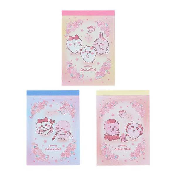 ちいかわ達がみんなサクラ色になった！春にぴったりなメモ帳が登場！その日の気分や用途に合わせて選べる2柄仕様♪ちょっとしたメモやメッセージにおすすめです◎【柄】・ちいかわ＆ハチワレ＆うさぎ・ハチワレ＆ラッコ・くりまんじゅう＆シーサー【仕様】本...