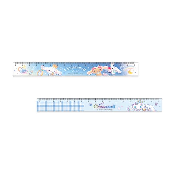 ファンシーな絵柄がかわいいスリム定規！B5ノートの端まで届く使いやすい長さ♪新学期や新入学の準備やプレゼントにもおすすめです◎【柄】・ブルードリーム・ジュエル【仕様】パッケージサイズ：約W30×H213×D2mm17cm定規文房具　文具　勉...