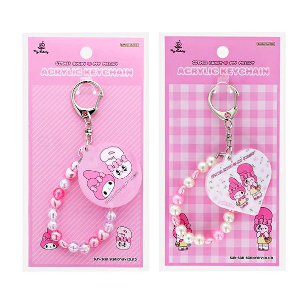 エスターバニー×マイメロディのコラボグッズが登場♪ビーズ付きでかわいいアクリルキーホルダーです。ナスカン付きでかばんやポーチに付けたり、飾って楽しめます♪【柄】・P(4901770053844)・W(4901770053851)【仕様】本体...
