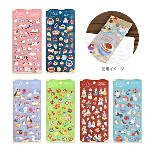 ぷくぷくでかわいいシールが登場！人気のアニマルやスイーツなど楽しいシールがいっぱい◎お気に入りの物にデコレーションをして楽しめます♪コレクションとしてもオススメです♪【柄】・シマエナガ・スイーツ・ドッグ・ブレッド・ガール・キャット【仕様】本...