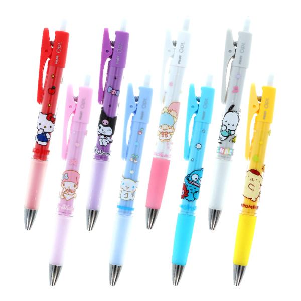 高い質感と機能を備えた「Opt.」からキャラクターデザインのボールペンが登場！可動式のリフトクリップがカバンやノート、ポケットなどもしっかりはさむので落ちにくい◎【柄】・ハローキティ・マイメロディ・クロミ・シナモロール・リトルツインスターズ...