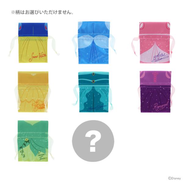 ※柄はお選びいただけません。ドレスをモチーフにした華やかな巾着です。メイク道具や小物入れ、ギフトバッグとしても◎オーガンジーのリボンがポイント！8種類のうち、どれが届くかは届いてからのお楽しみ♪【仕様】全8種類本体サイズ：約W100×H14...