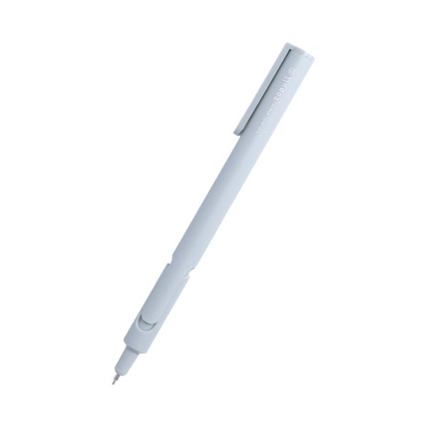 ノックの新しいカタチを実現したシャープペンシルです。2本の指で引いて出す「トッププル機構」搭載。ノックの際に持ち替えが不要。ひねらずにスムーズに芯を出せるので手首への負担が大幅に軽減されます。【仕様】サイズ：約W148×H13×D10mm重...