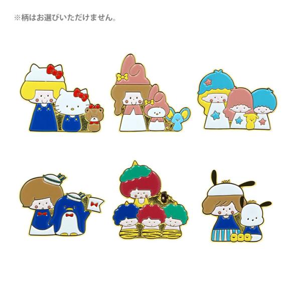 ※柄はお選びいただけません。人気イラストレーター mizutama×サンリオキャラクターズのコラボグッズが登場♪キャラクター柄のかわいいピンバッジです♪カバンやポーチに付けたり、飾って楽しめます◎6種類のうちどれが届くかは届いてからのお楽し...