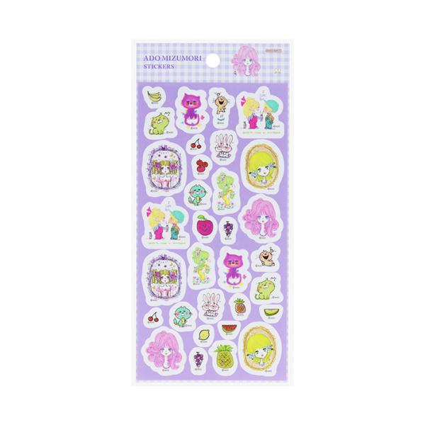 水森亜土が描く、キュートな女の子や動物たちがいっぱい！スタンダードな紙素材のシールです。大・小さまざまなサイズのピースが入っているので、小さめの手帳やカレンダーなど好きなところに使えます。白地のダイカットがレトロで可愛いデザイン。【仕様】本...