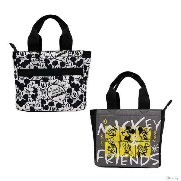 ミッキーたちが全面にプリントされたにぎやかなデザインのラウンドバッグです。間口が大きく、荷物の出し入れがしやすい♪外側に1個、内側に4個ポケットがついています。ペットボトルポケット付きで便利◎【カラー】・ブラック・イエロー【仕様】本体サイズ...