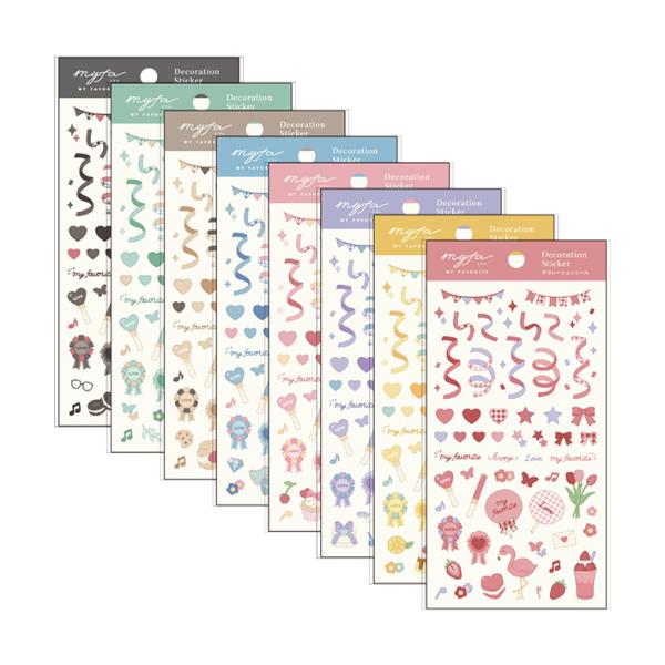 グッズやファイル、手帳などお好みにデコレーションできるシールです♪【カラー】・コーラルレッド・ハニーイエロー・ライラックパープル・シャーベットピンク・パウダーブルー・シフォンベージュ・ミントグリーン・チャコールブラック【仕様】サイズ：約W8...