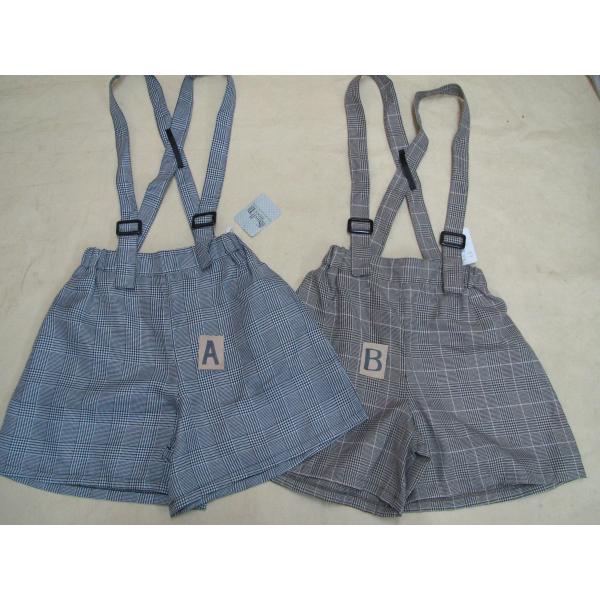 肩ひも付きのキュロット150cm 160cm 子供服　スカート　キュロット　女の子　ショートパンツ　肩ひも付き　サスペンダー　ジュニア 150 160・ヘビロテにピッタリ！・ウエストゴム・右にポケットあります。　肩ひも取り外せます。サイズ・...