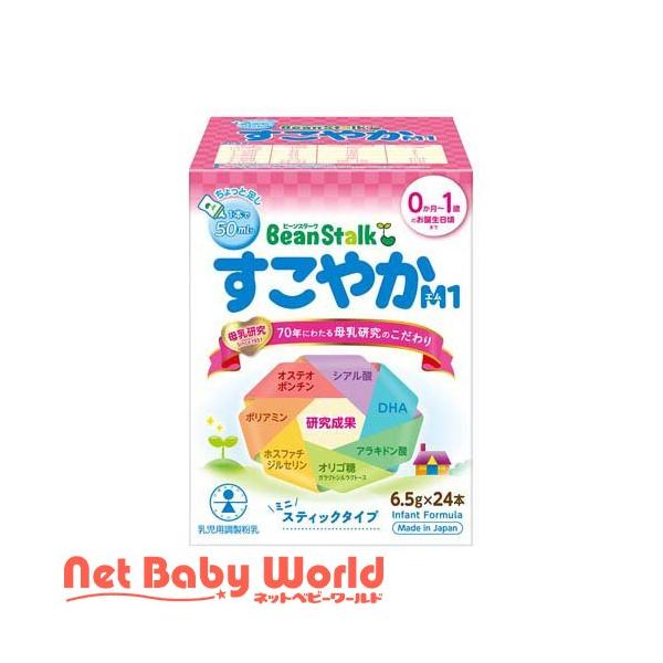 ビーンスタークすこやかM1 ミニスティック/粉ミルク/ブランド：ビーンスターク すこやか/【発売元、製造元、輸入元又は販売元】雪印ビーンスターク/【ビーンスタークすこやかM1 ミニスティックの商品詳細】●全国規模の母乳研究を生かしてその時代...