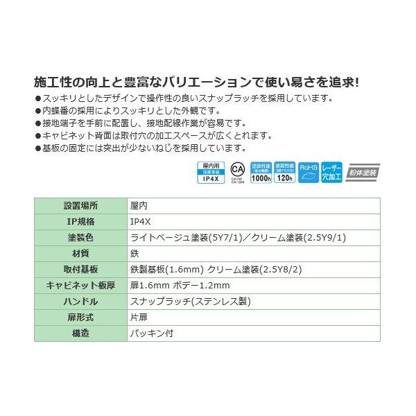 日東工業 CH25-45AC CH形ボックス ヨコ400xタテ500xフカサ250mm 屋内 鉄製 [代引き不可] | ネットde電材Yahoo!店 | SitePromo