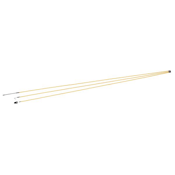 金具を差し込むだけで接続できる イージージョイント機構●中空壁、狭い天井、ケーブルラック等の通線に●イージージョイント機構・金具を差し込むだけで接続可能●細経PETロッドで曲がりやすく、曲線部に柔軟に対応●継ぎ足せばいくらでも長くなる（10...