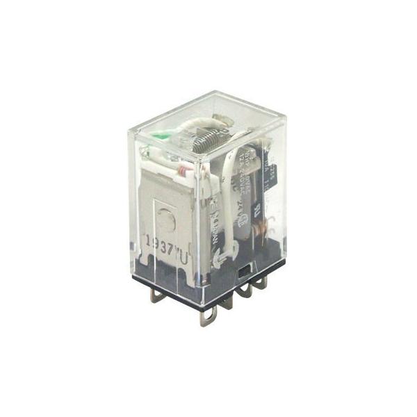 ■説明：制御機器用の汎用リレーです。■極数：2■接点構成：2c■取付形状：標準型■端子形状：プラグイン端子■定格電圧(V)：DC24■定格電流(mA)：36.9■コイル抵抗(Ω)：650■コイルインダクタンス(H)：鉄片開放時 3.2/鉄片...